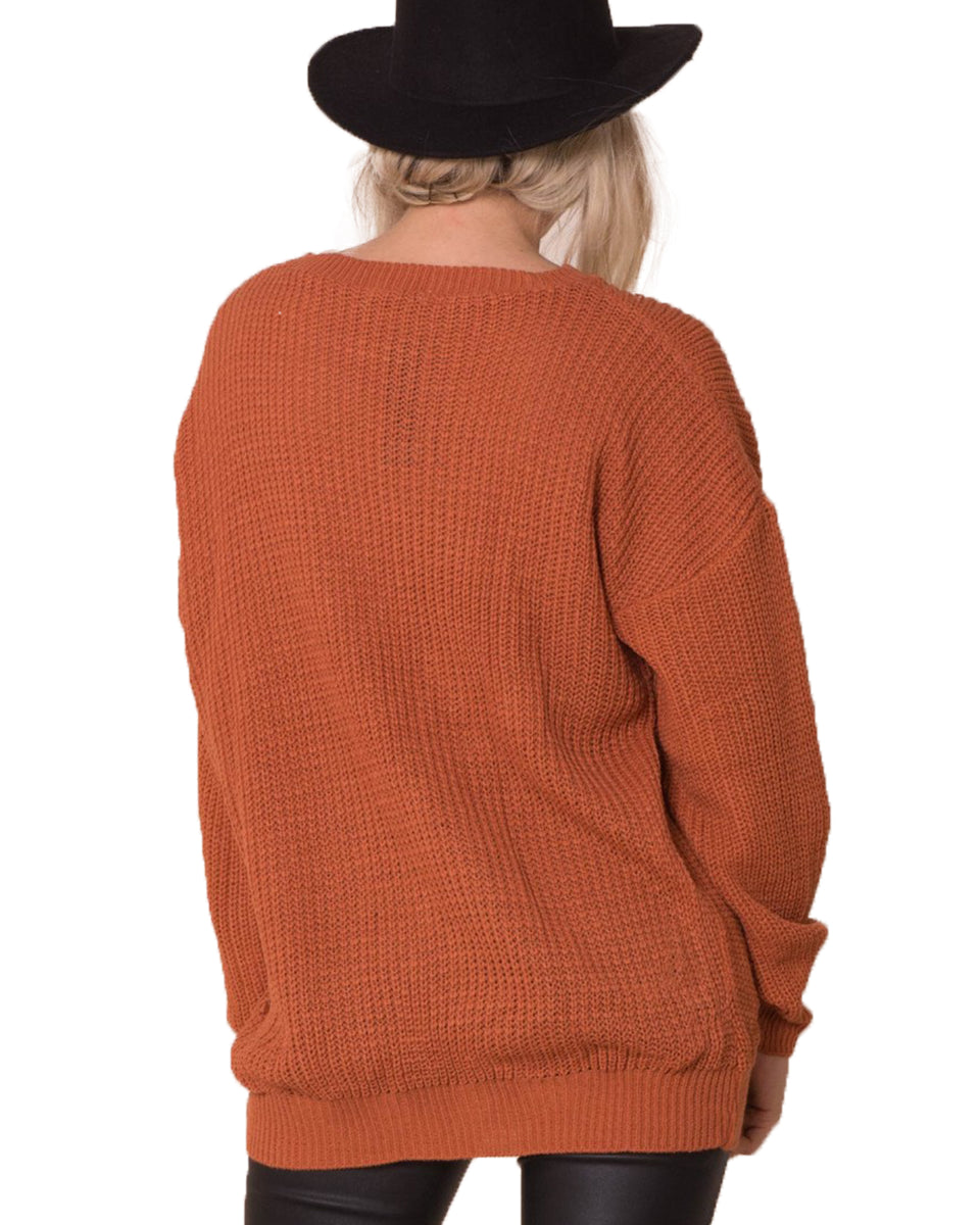 Rust Baggy Jumper – Generation Fashion